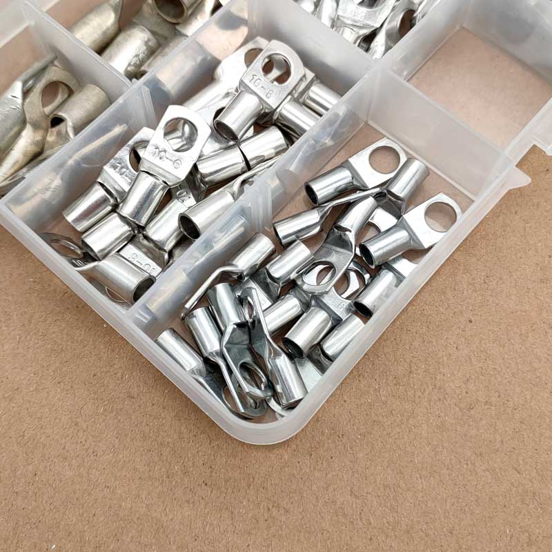 80Pcs Copper Cable Lug Kit Bolt Hole Tinned Cable ... – Grandado