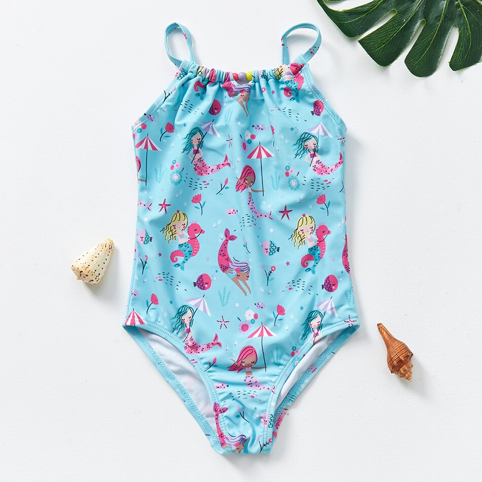 3-8Years little Child Girls Swimsuits ONE-PIECE Be... – Grandado