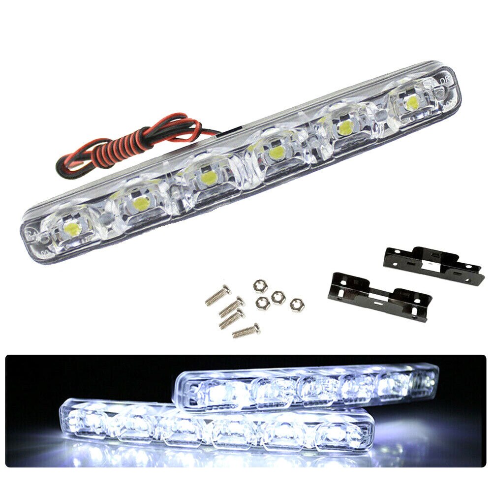 Universal 12V 6W LED Car Daytime Running Light DRL... – Grandado