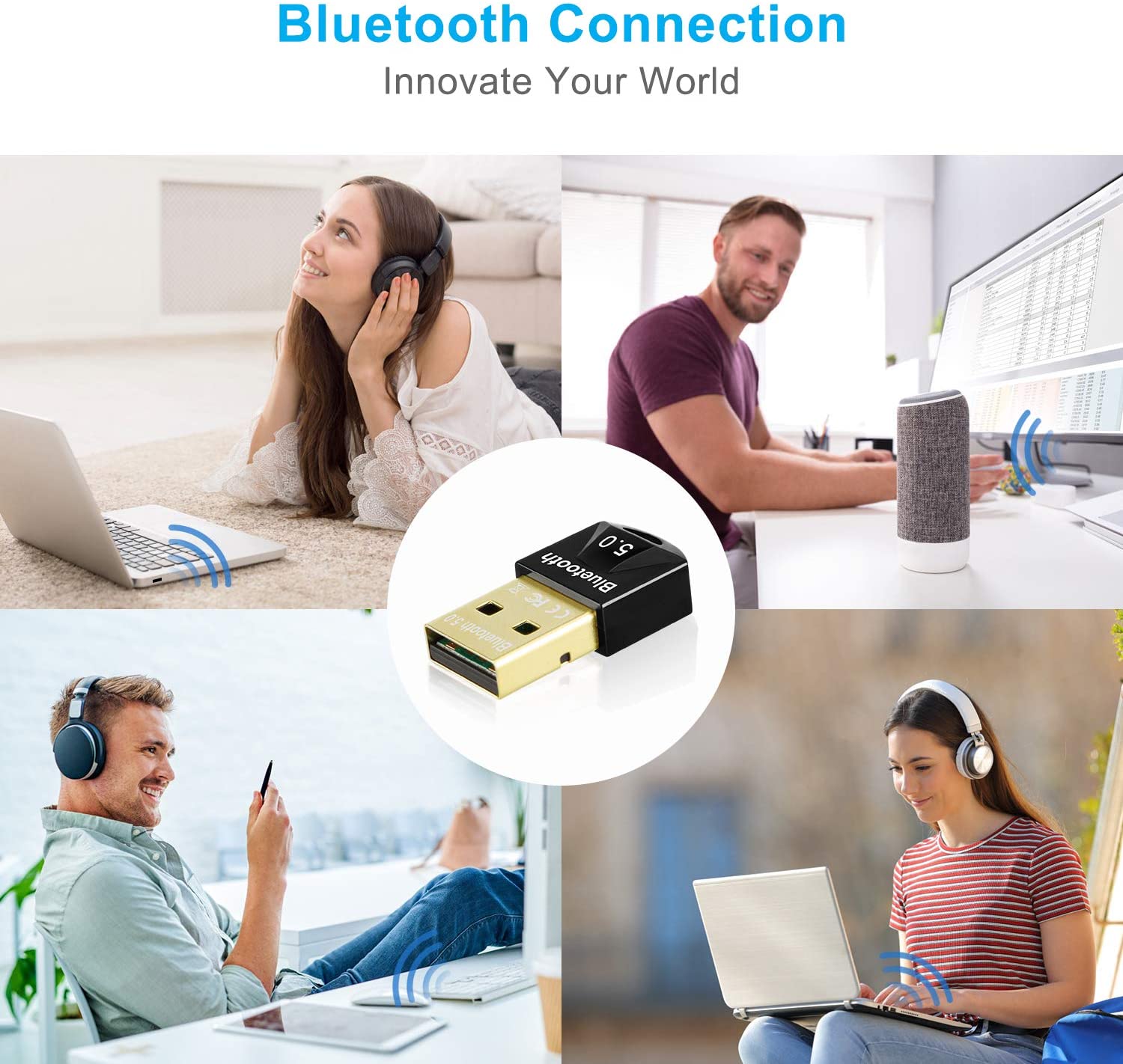 Bluetooth Adapter Usb Mini Bluetooth5.0 Dongle Voo... – Grandado