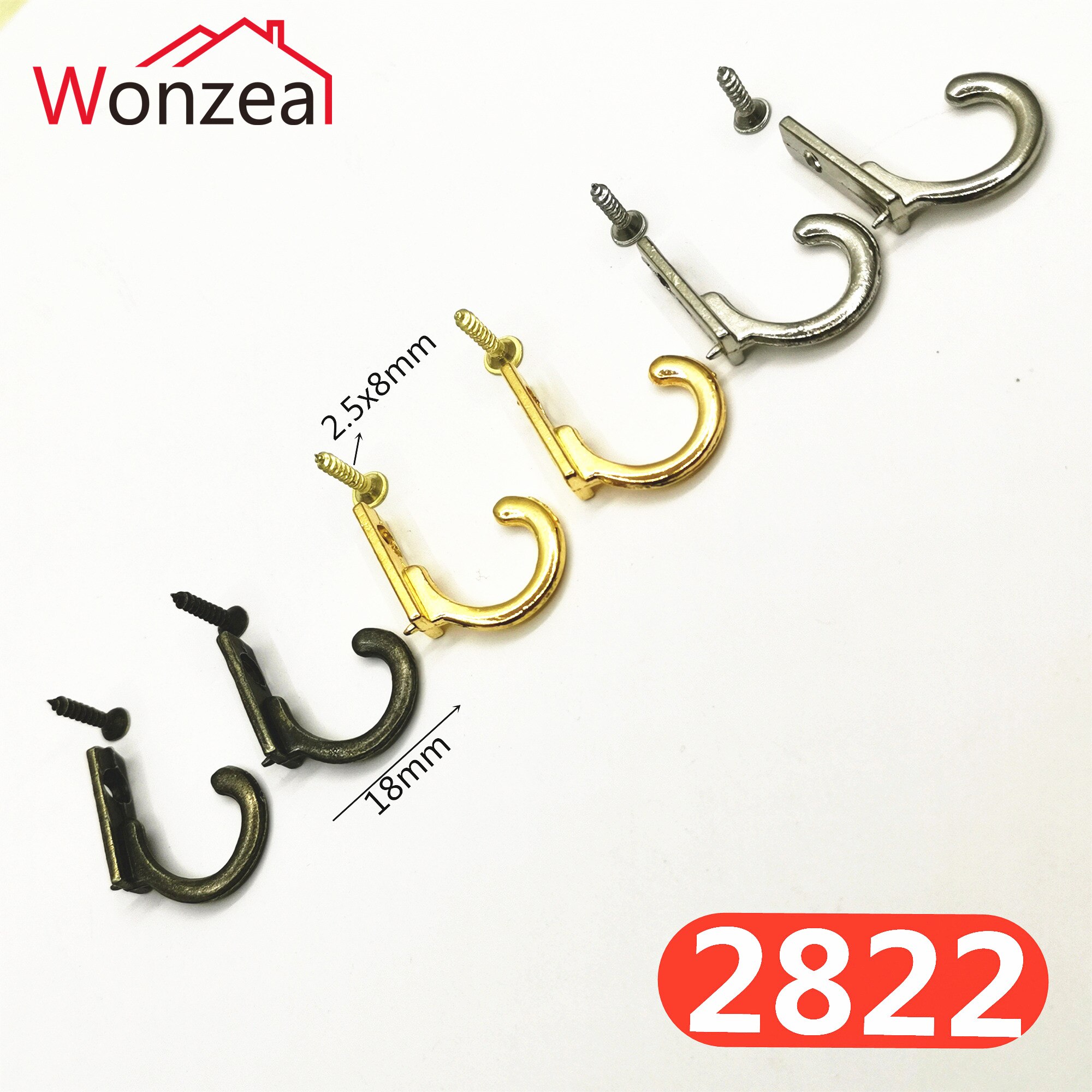 10pcs/lot Bronze Metal door wall hooks hanger Smal... – Grandado