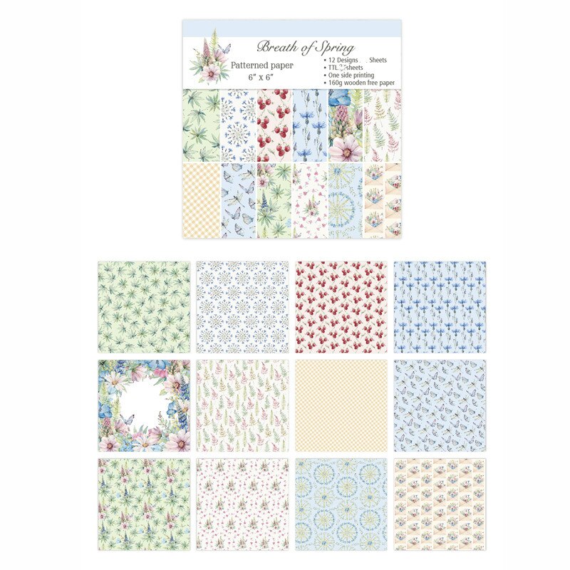 KLJUYP 12 Sheets Breath of Spring Scrapbooking Pad... – Vicedeal