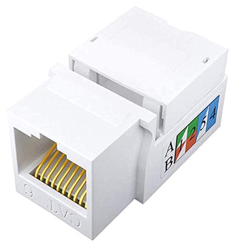 50 Pack RJ45 Cat6 90-Degree Keystone Jack Insert E... – Vicedeal