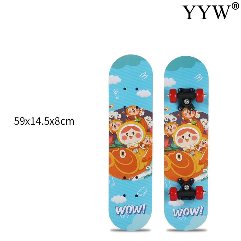 Cartoon 59cm maple deck skateboard double rocker s... – Grandado