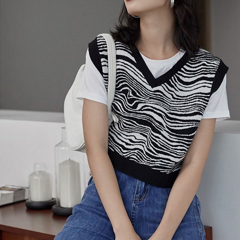 UVRCOS Short Sweater Vest Women Spring Summer Kore... – Grandado