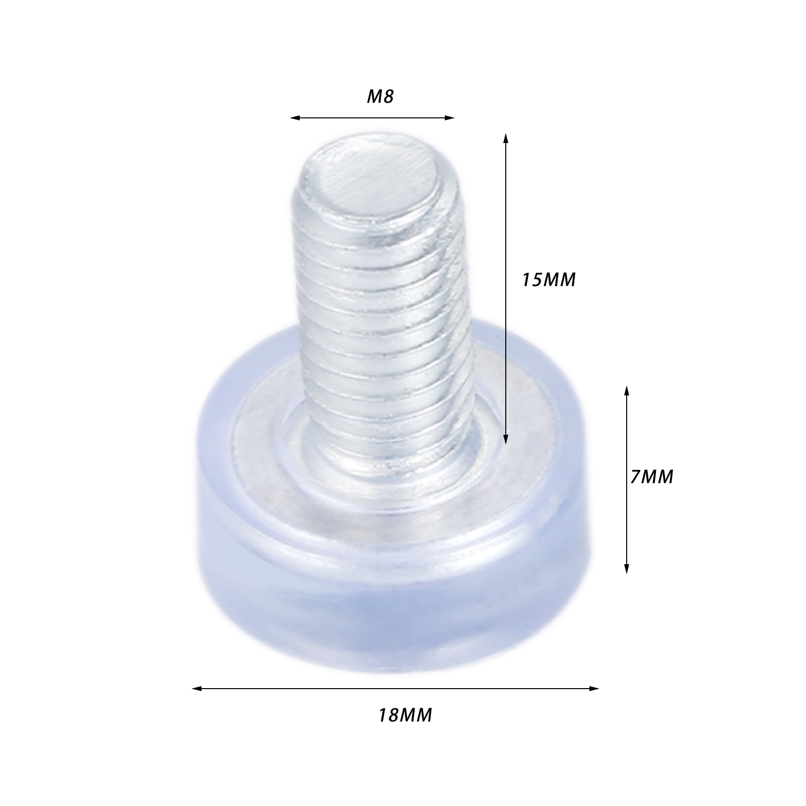 10Pcs Transparent Furniture Levelers M6 M8 Screw I... – Grandado