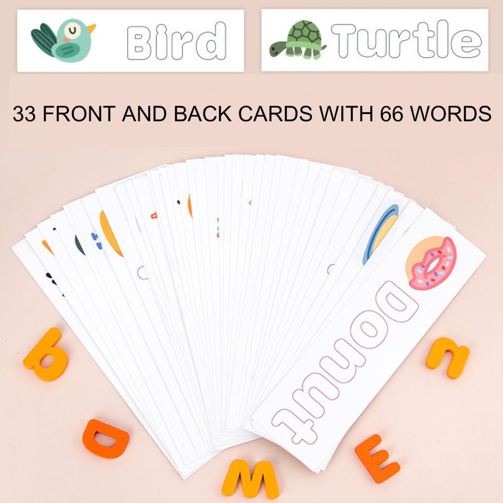 78Pcs Wooden Letter Matching Spelling Word Alphabe... – Grandado