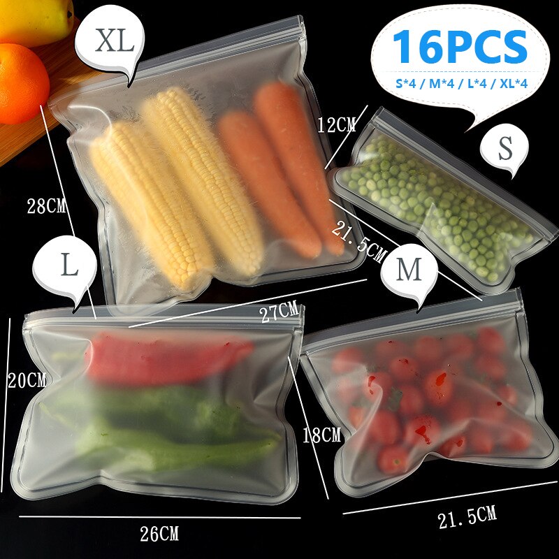 8/12/16/20/5Pcs/Set PEVA Storage Bag Food Storage ... – Grandado