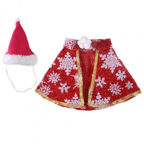 2 Stks/set Xmas Huisdier Cape Cap Strepen Print Pe... – Vicedeal