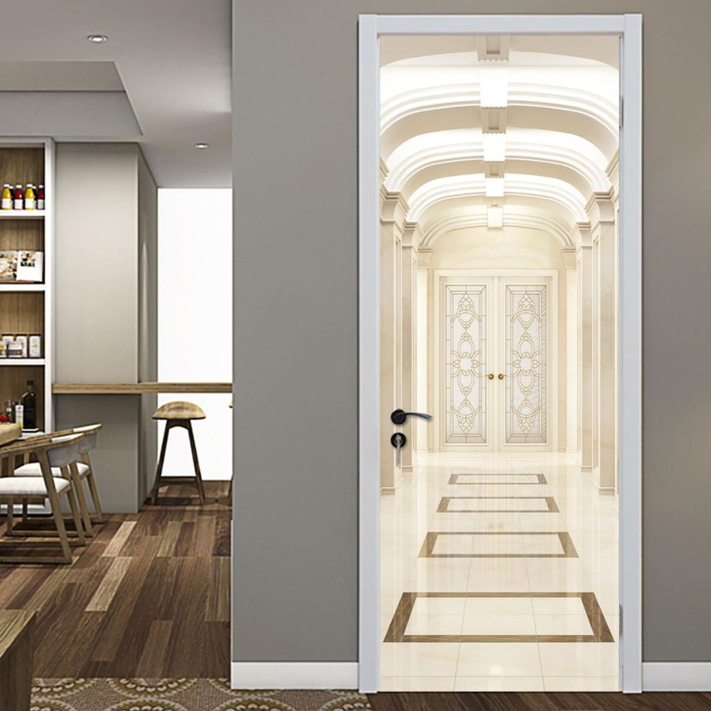 Modern Hall Home Decoration Door Stickers Bedroom ... – Grandado