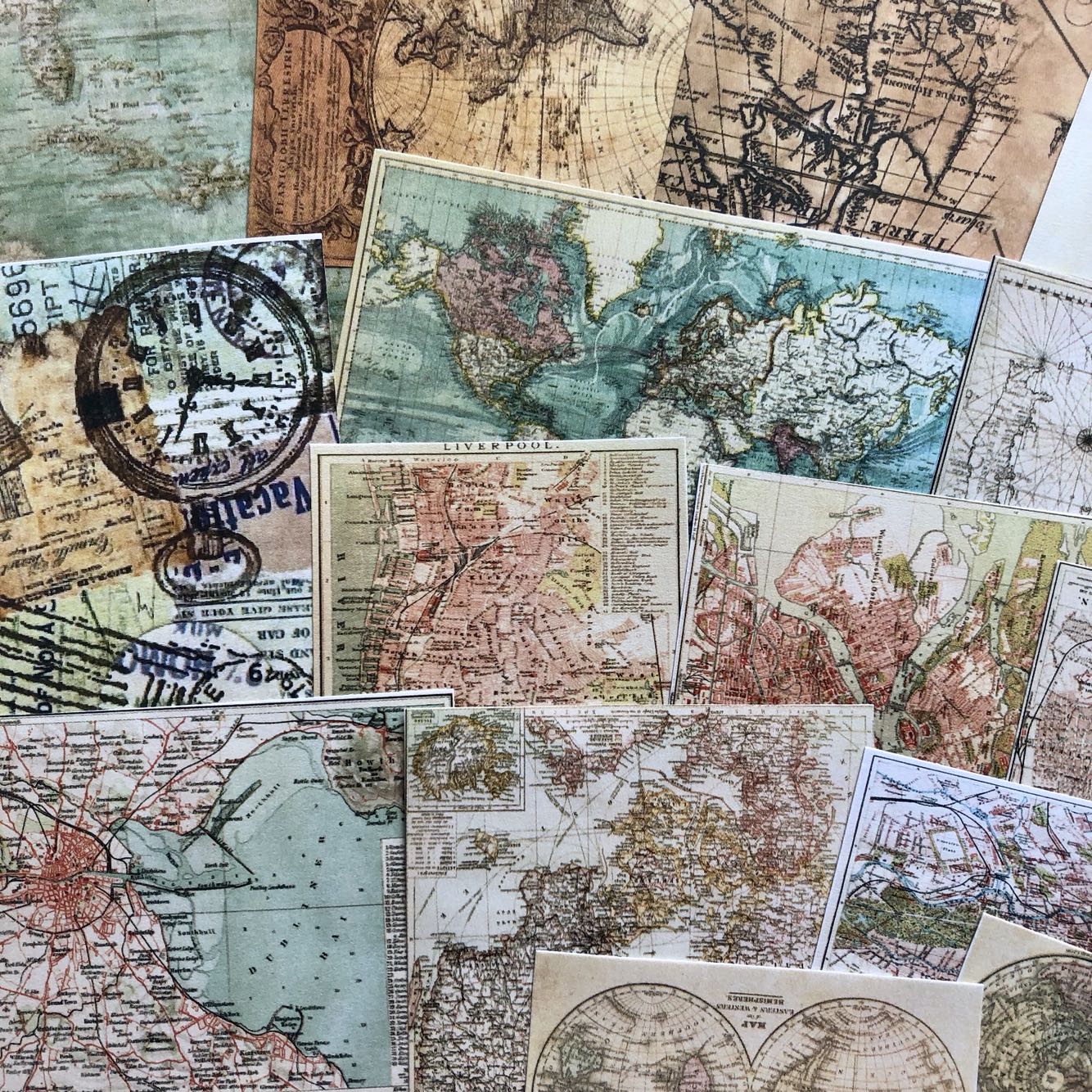 25pcs/pack Retro Earth Map Vintage kraft paper Sta... – Grandado
