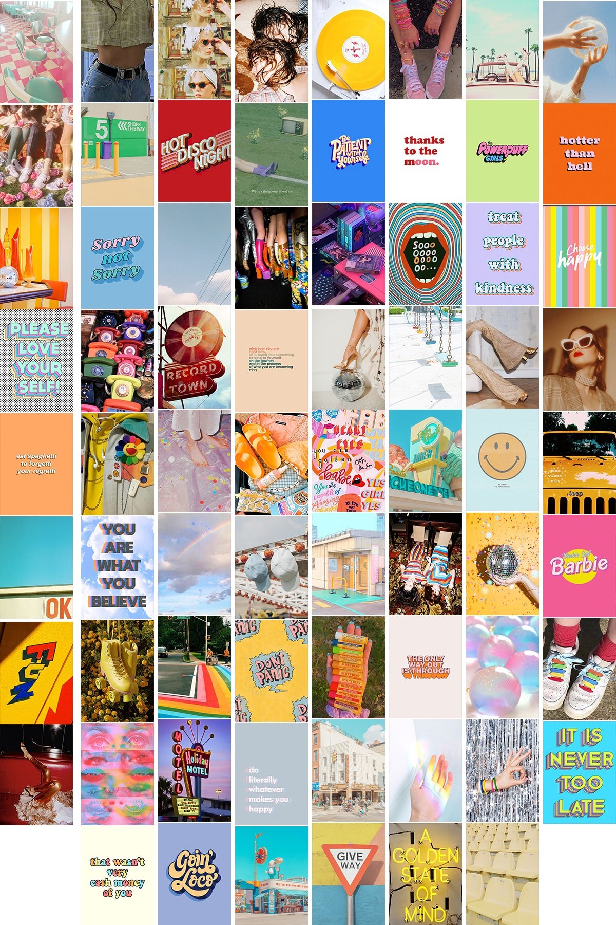 Vintage Wall Poster Set-Collage Set - 70 Pcs-10cm ... – Grandado