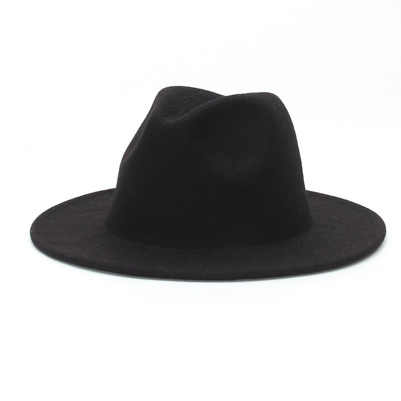 GEMVIE Wide Brim Wool Fedora Hat For Women Man Pan... – Grandado