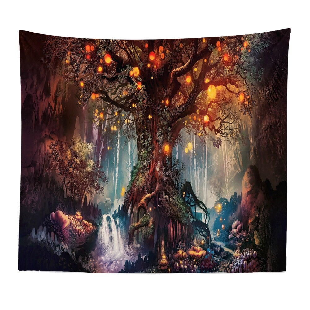 1Pc 3D Printing Tapestry Fantasy Plant Magical For... – Grandado