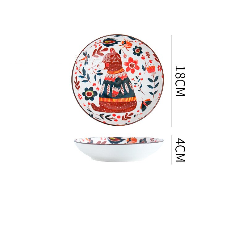 Ins Cute Cartoon Dinner Plate Western Food Chicken... – Vicedeal