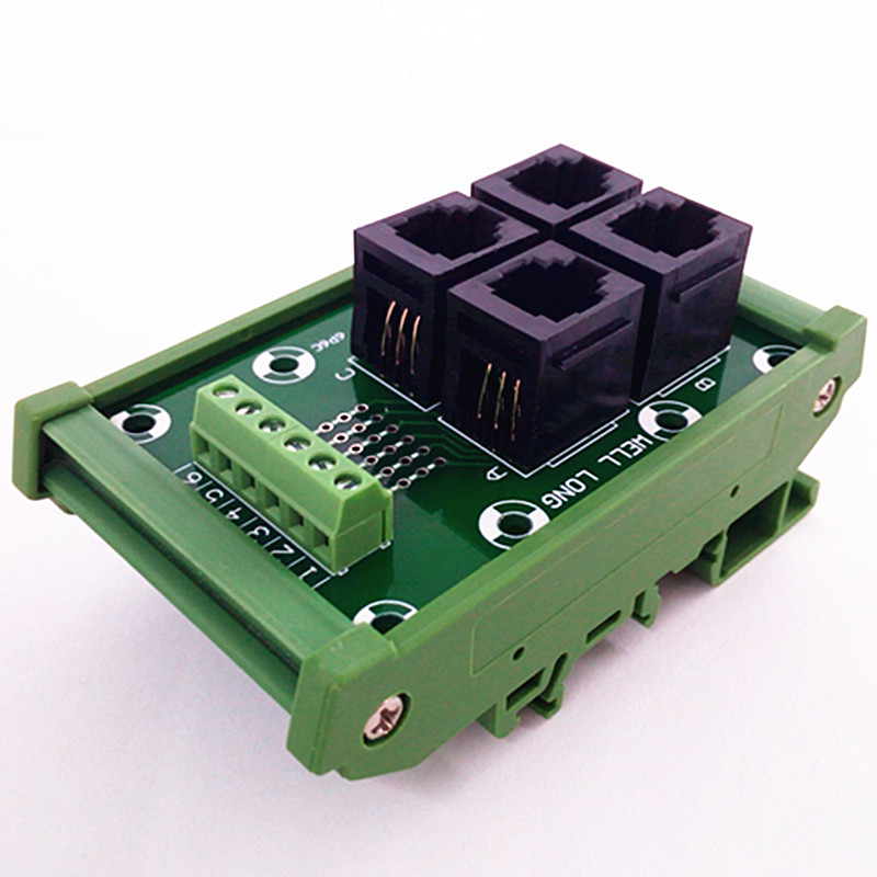 RJ11/RJ12 6P6C Jack 4-Weg DIN Schiene Montieren In... – Vicedeal