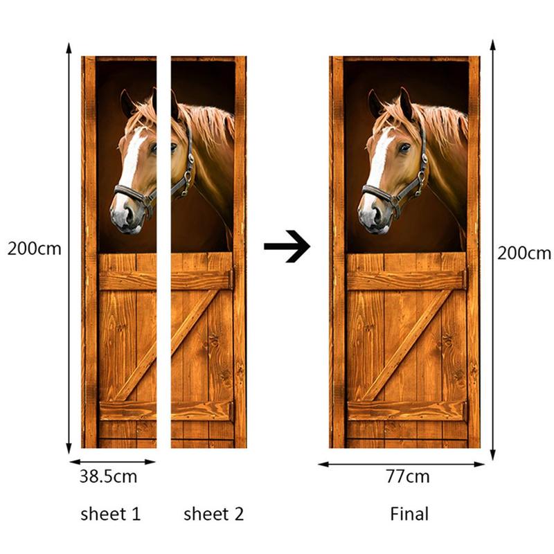 Vintage Stable Horse Door Stickers Modern Wall Art... – Grandado