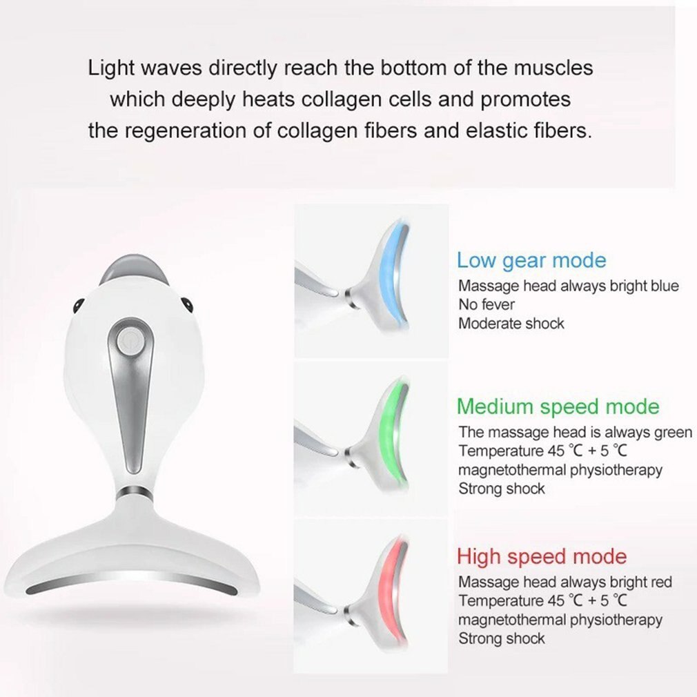 Led Facial Neck Massager Phototherapy Warming Face... – Grandado
