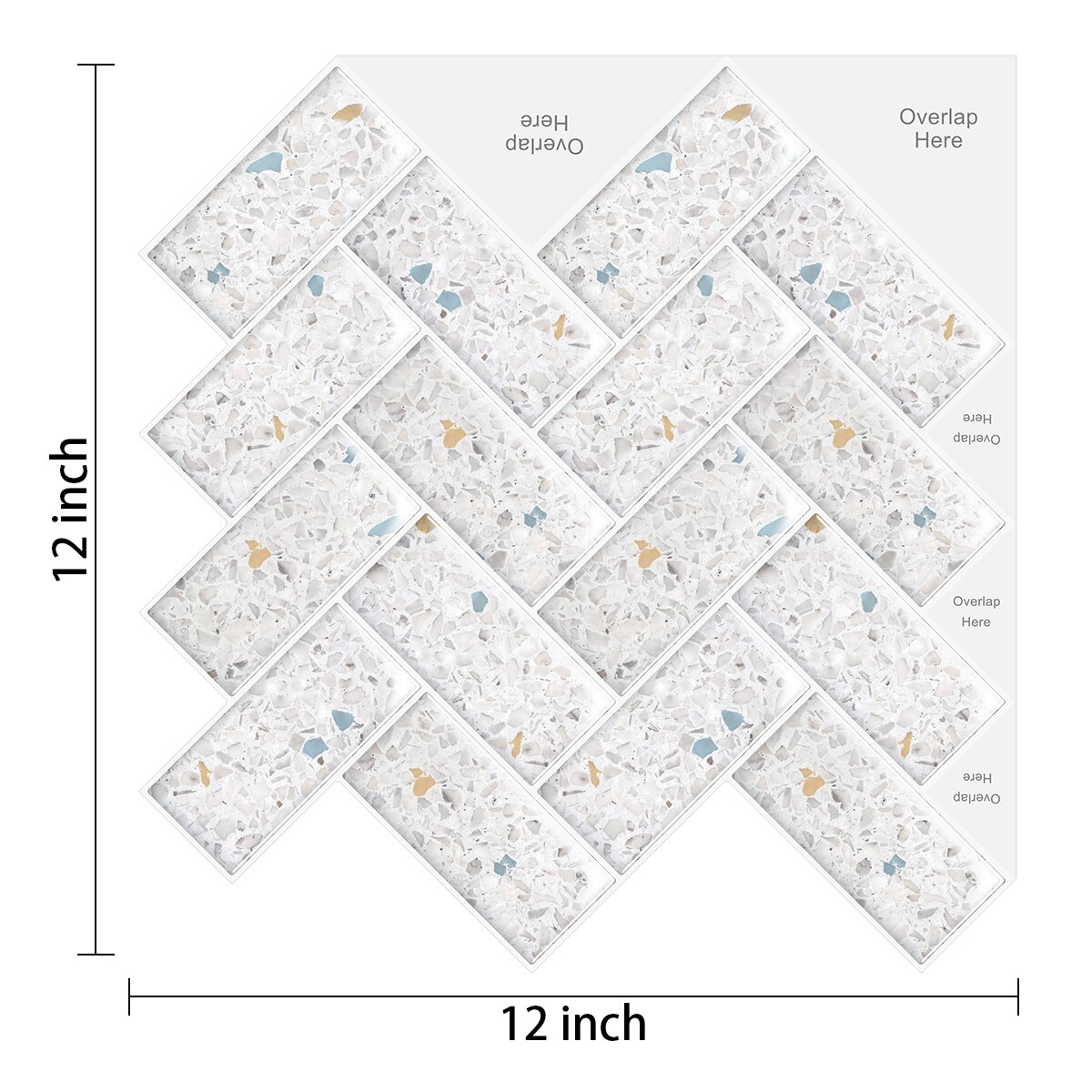 3d Effect Herringbone Waterproof Wall Sticker Kitc... – Vicedeal