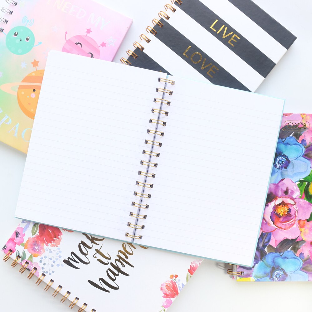 cute school coil spiral hardcover composition note... – Vicedeal