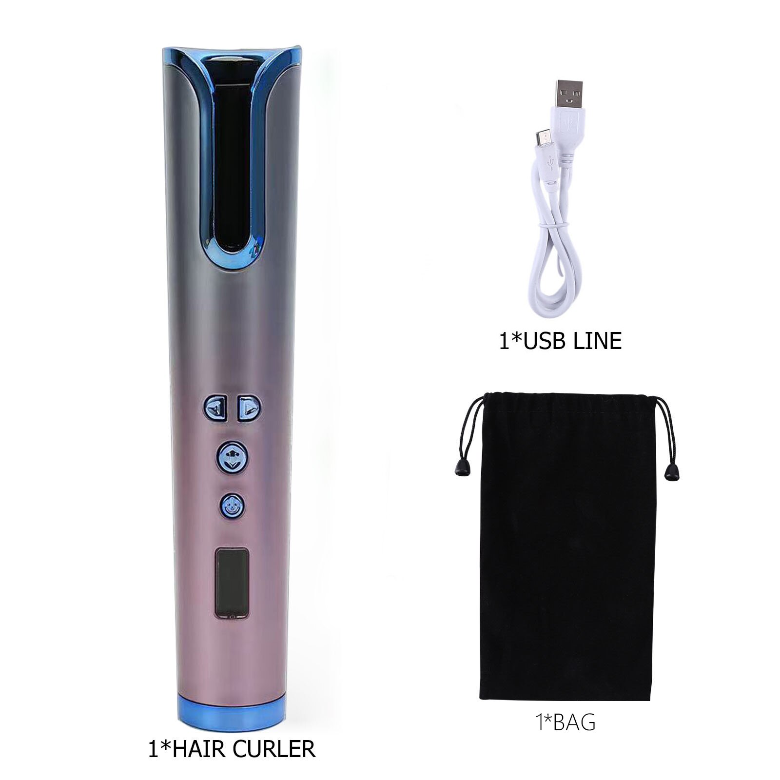 Automatic Wireless Curling Iron Rotating Ceramic H... – Vicedeal