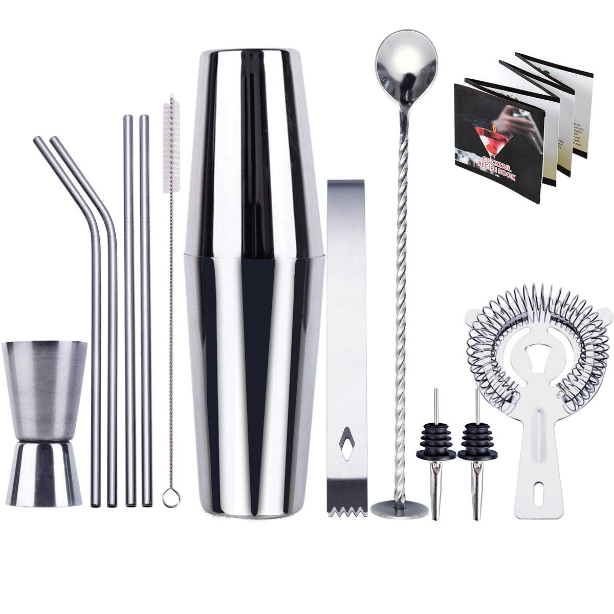 Barman Kit 12 Stuk Boston Cocktail Shaker Set Rvs ... – Vicedeal