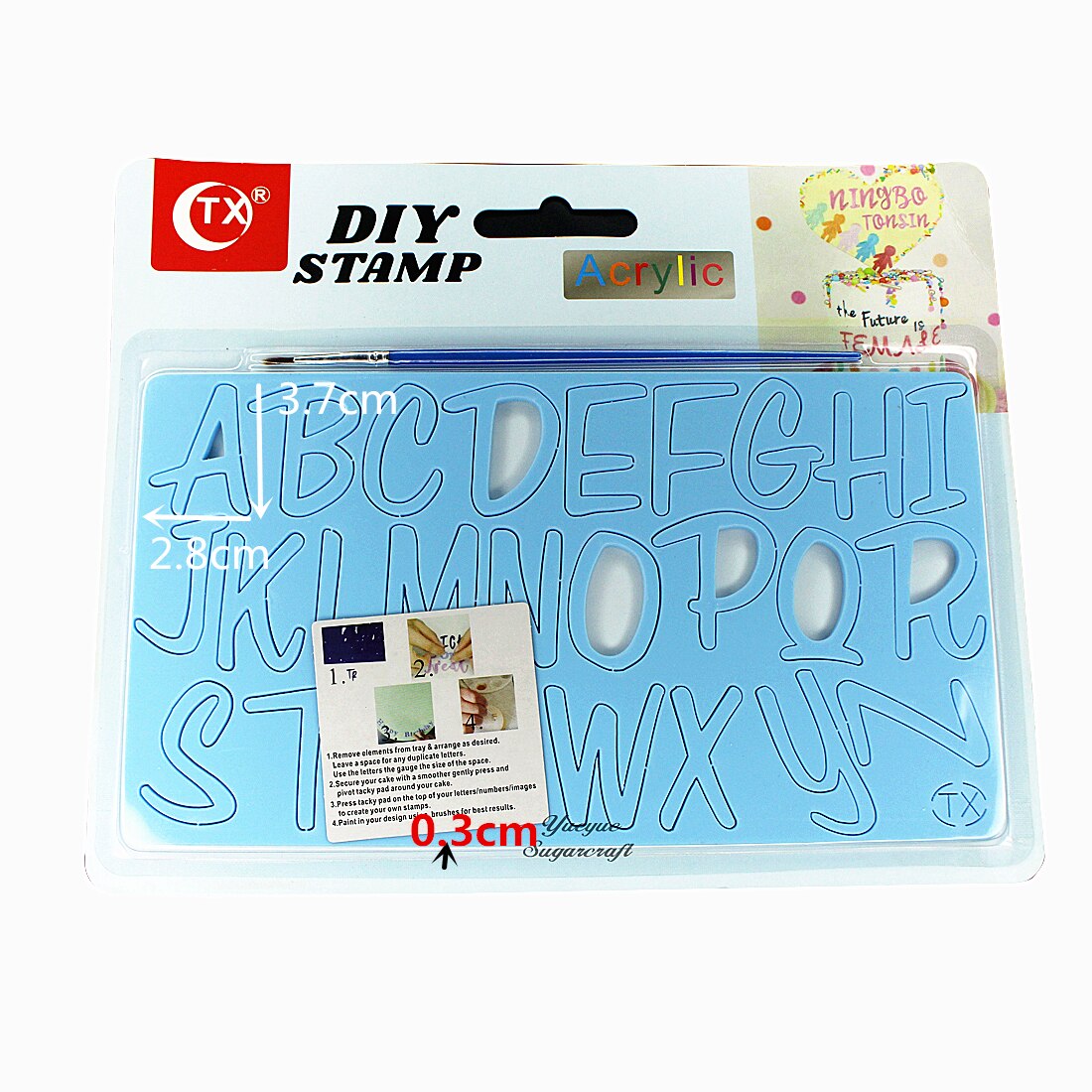 Akryl stor bokstav kake kake kjeks stempel/sel kak... – Grandado