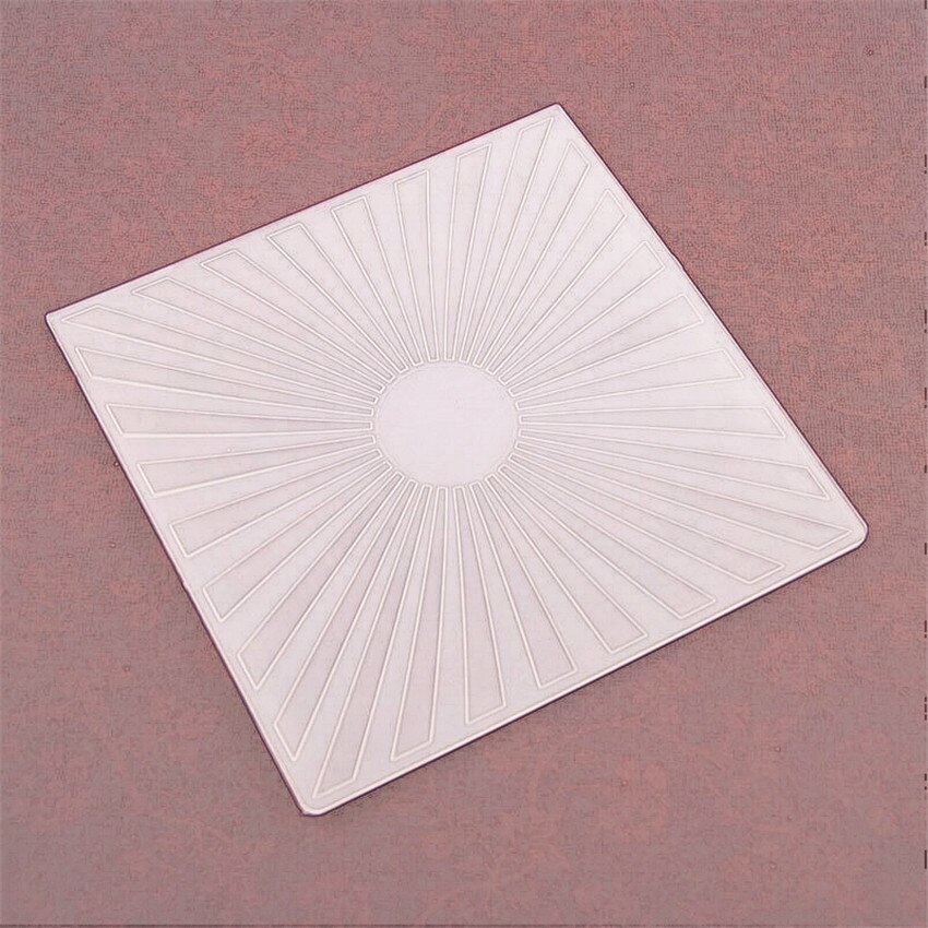 15x15cm sun's rays Embossing folders Plastic bump ... – Grandado