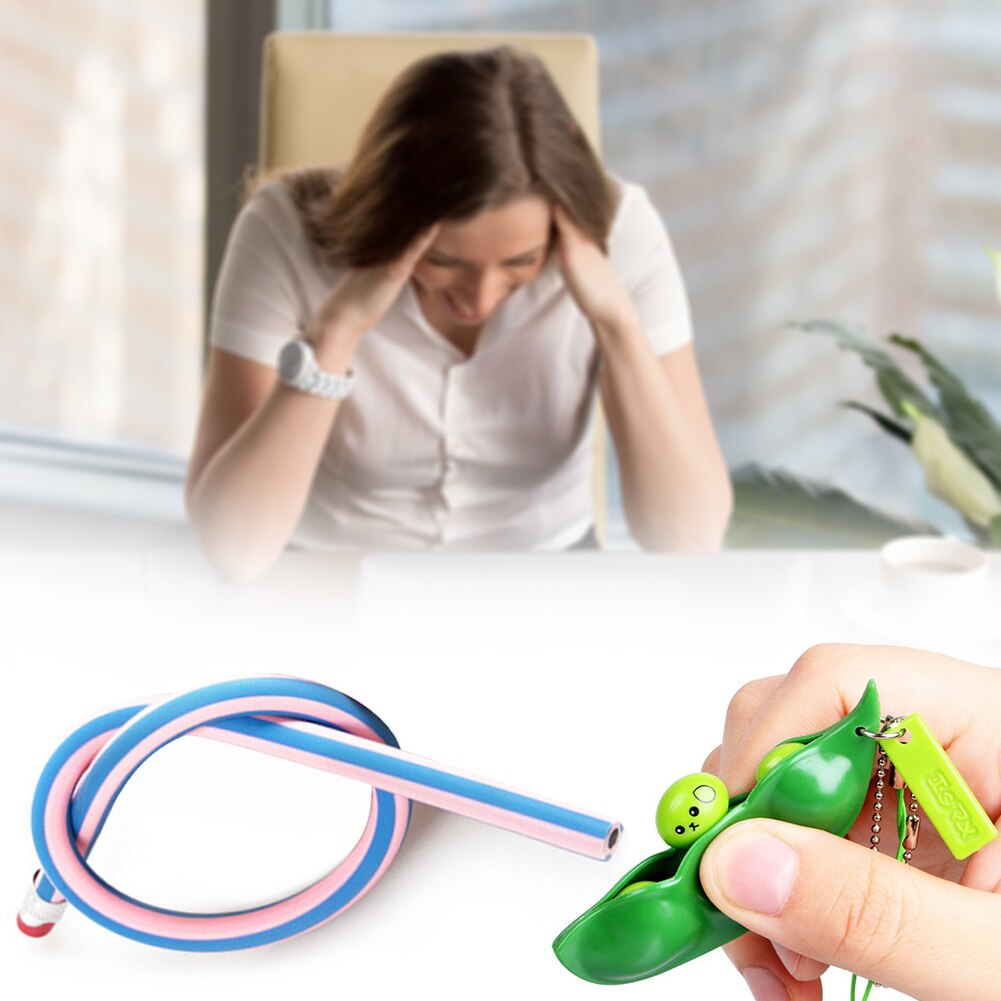 5pcs Squeeze Edamame Bean Decompression Toys Flipp... – Vicedeal