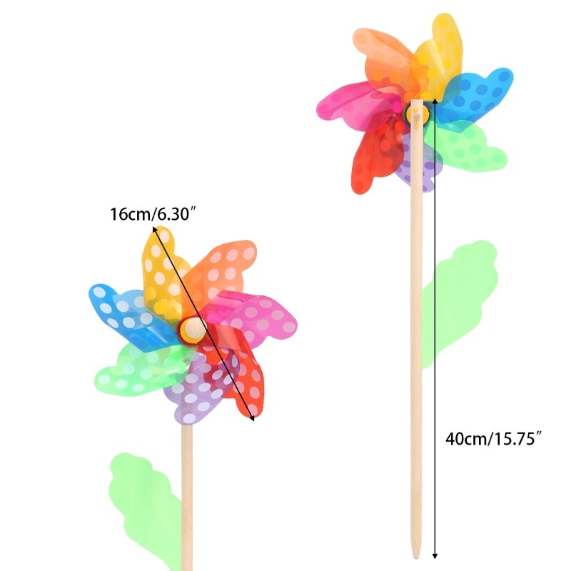 Kleurrijke Pinwheel Wind Wind Spinner Windmolen Hu... – Vicedeal