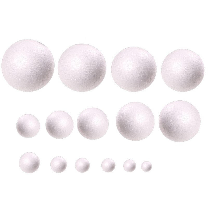 10MM-150MM blanc mousse solide boule décorations d... – Grandado