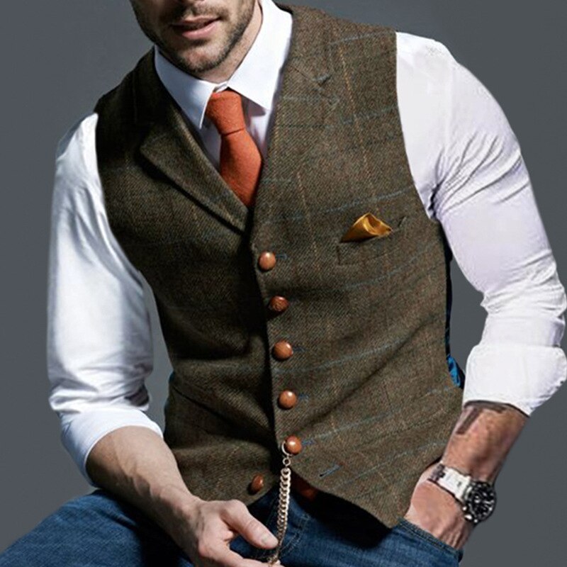 Men's Suit Vest Boutique Slim Fit Leisure Male Gen... – Grandado