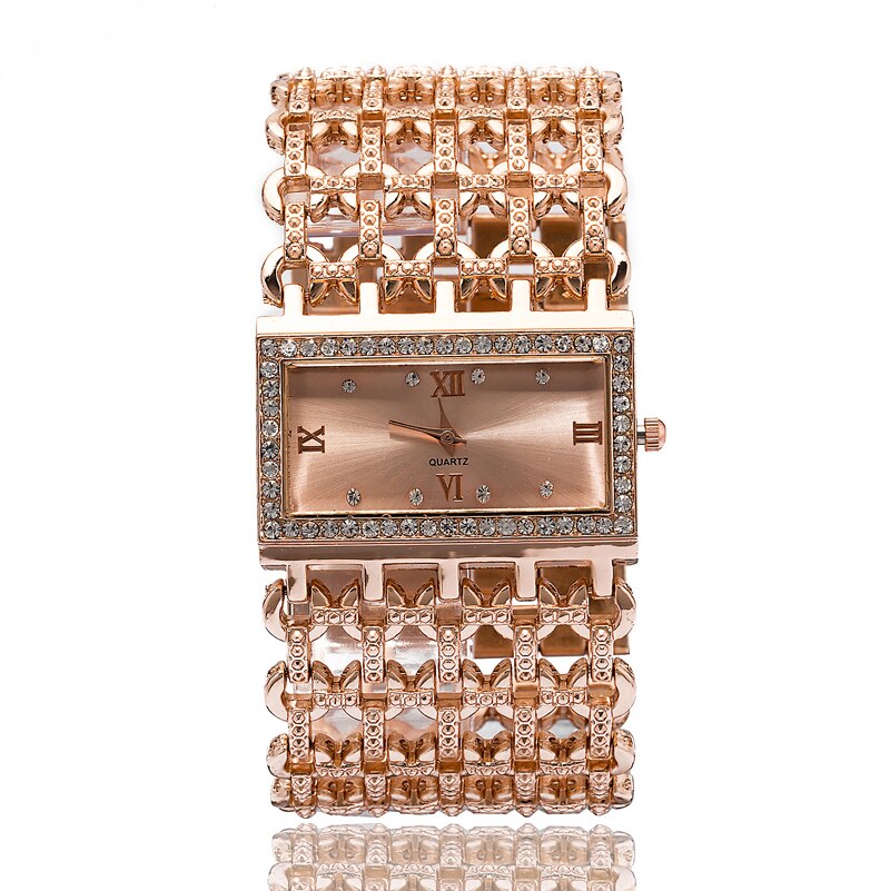 2022 Women watch gold/rose gold rhinestones watch ... – Grandado