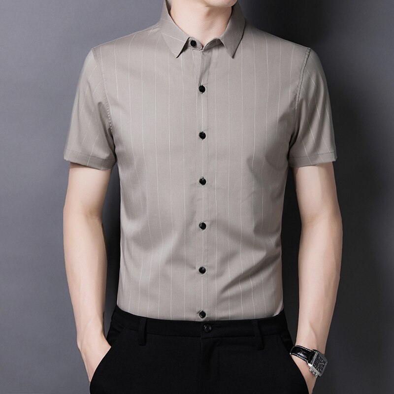 Zomer Shirt Mannen Revers Korte Mouwen Shirts 961 – Vicedeal