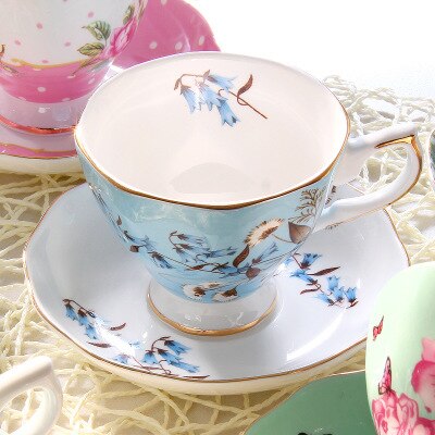 Coffee Cup Set European Bone China English Style A... – Grandado