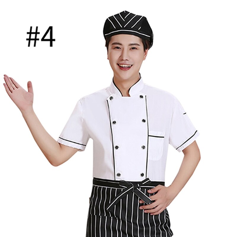 Short Sleeve Chef Clothes Uniform Unisex Breathabl... – Grandado