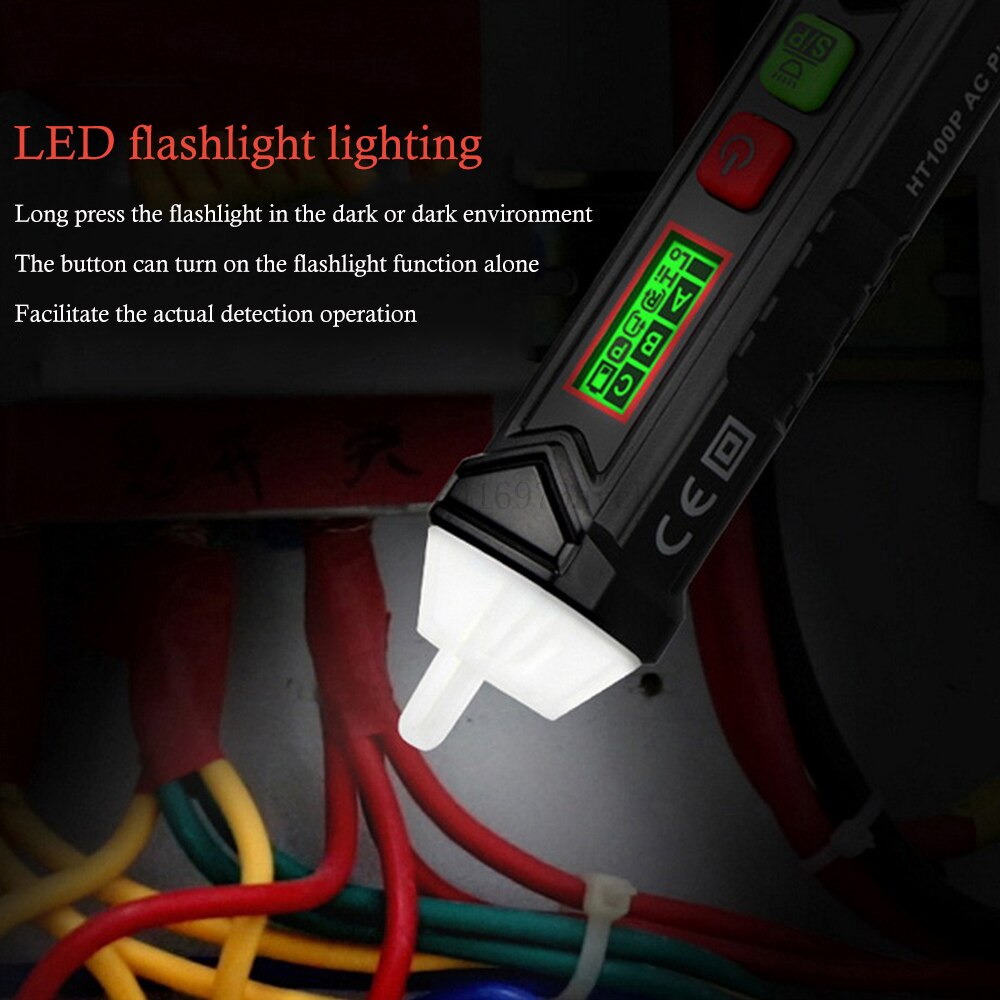 HT100P AC Voltage Detector LED Non Contact 3 Phase... – Grandado