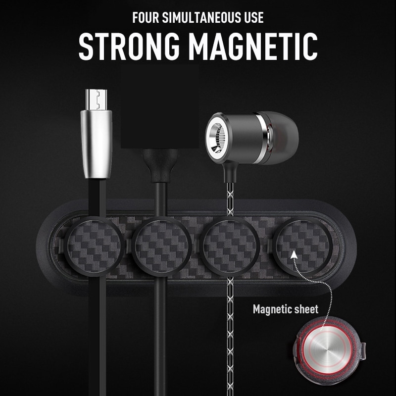 Carbon Fiber Magnetic Cable Organizer USB Cable Ma... – Vicedeal