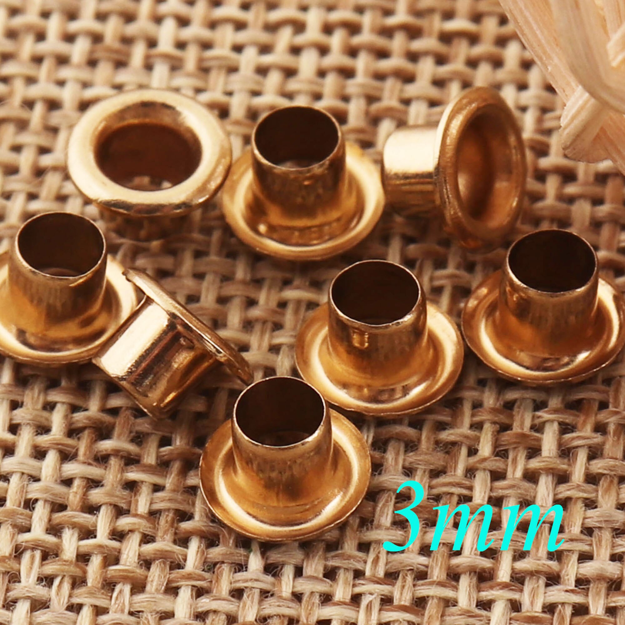 200 Pcs Gold Grommet Eyelets 3mm Metal Eyelets Gro... – Vicedeal