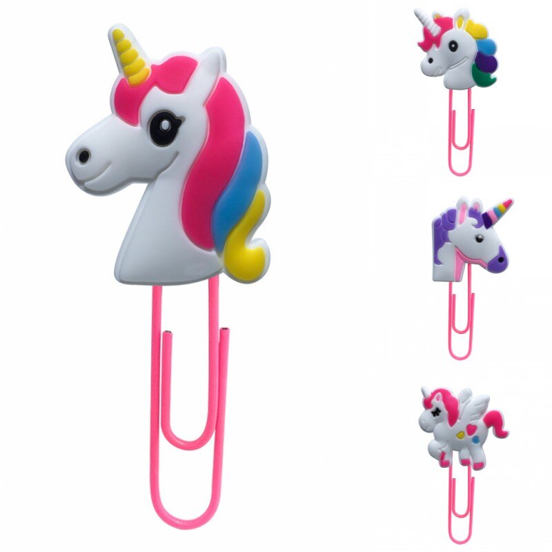 100pcs Unicorn Bookmarks Animal Paper Clips Statio... – Grandado