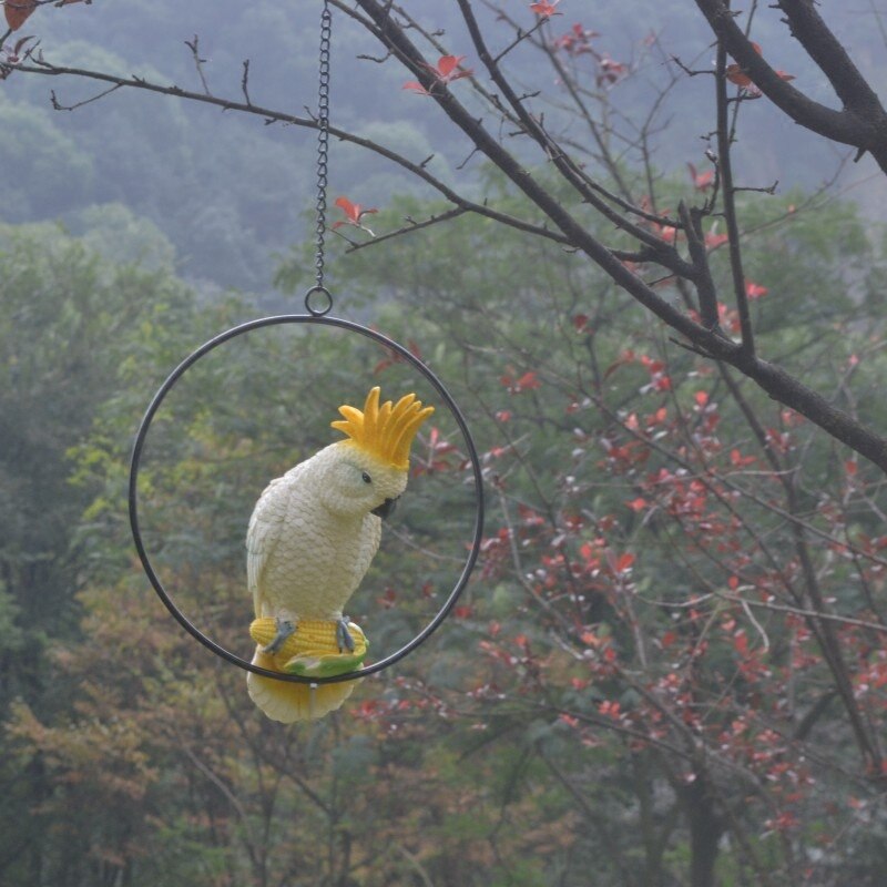 Resin Toucan Parrot Hanging Garden Decoration Anim... – Vicedeal