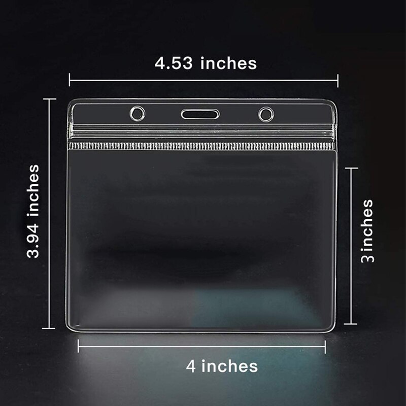 1pcs 4"x3" Name Tag ID Card Holder Waterproof Vacc... – Vicedeal