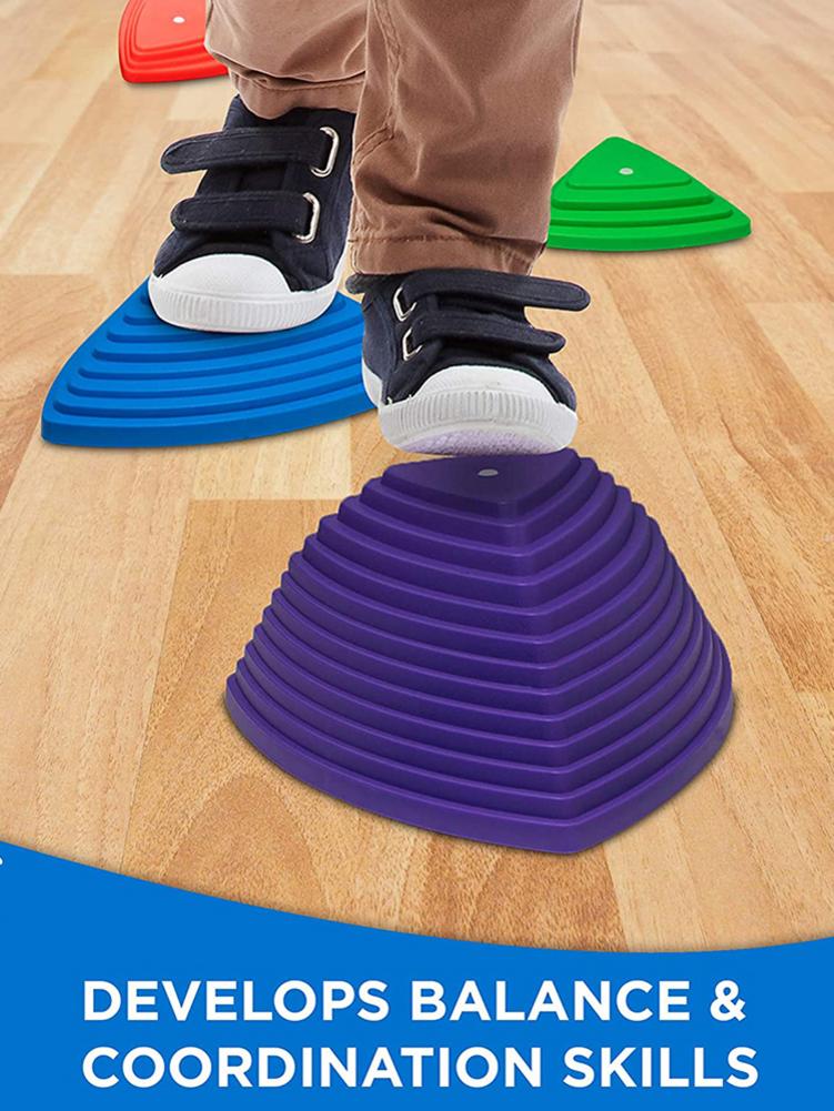 Balance Stepping Stones 9 Pieces Rainbow Crossing ... – Grandado