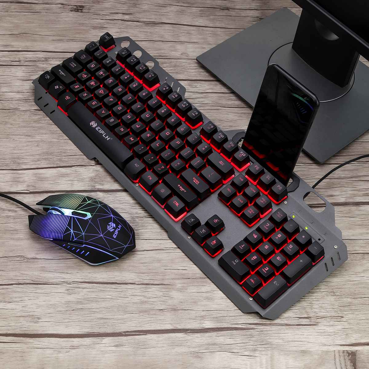 Gaming Keyboard Mouse Set Mechanical Feel With RGB... – Grandado