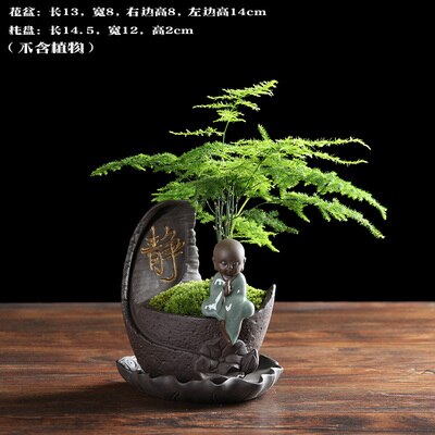 Pieni munkki keraaminen buddha-kukkamaljakko tarjo... – Grandado