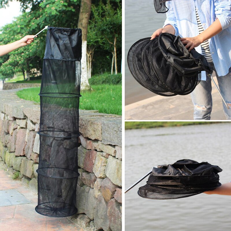 Fishing tackle gear net 1.5 m 5 layers cage foldab... – Vicedeal