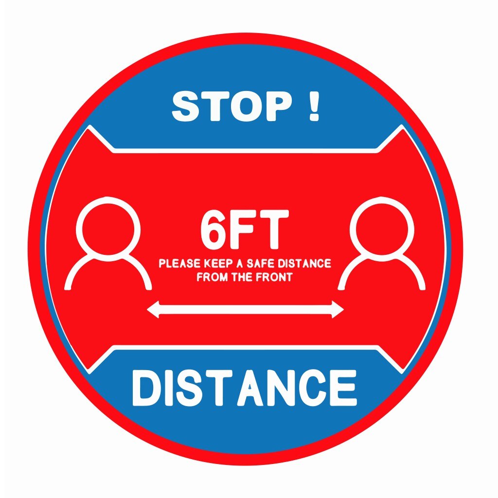 1/5pcs Ground Sign Isolated Label 30CM diameter Pl... – Grandado