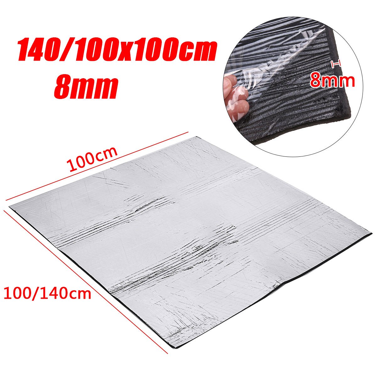 8Mm 140/100Cm Auto Deadener Mat Noise Motorkap Iso... – Grandado