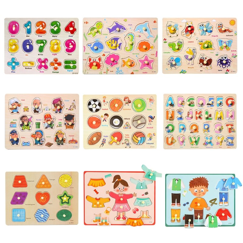 Educational Wooden Animals Numbers Puzzle for Chil... – Grandado