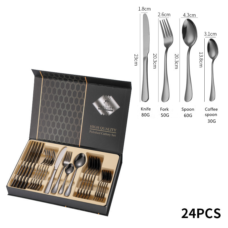 6Set/24Pcs Luxury Flatware Box Set Wedding Banquet... – Vicedeal